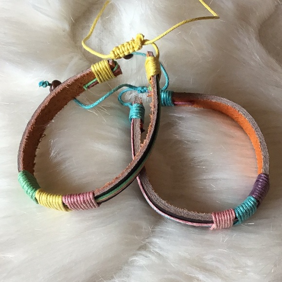 Jewelry | Set Of Two Leather Bracelets | Poshmark